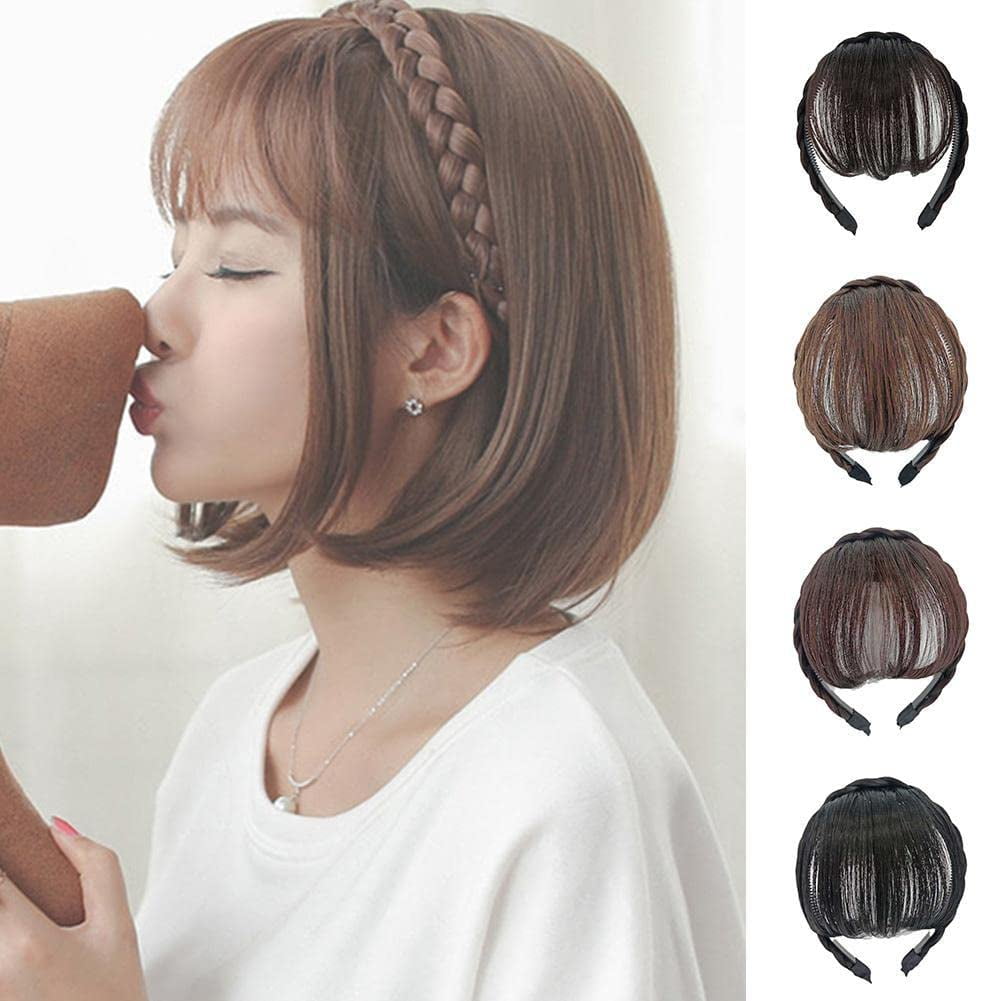WUHU Front Hair Bangs Wig Headband Hair Extensions Bangs Headband with ...