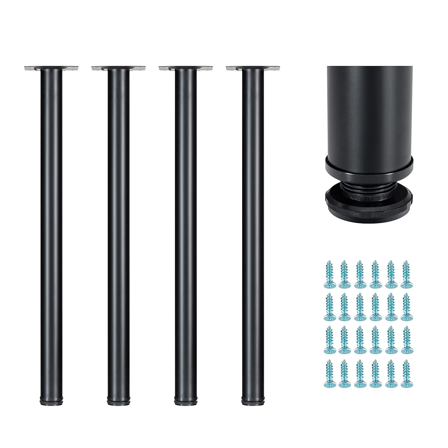WUHUANGKAKA 30 Inch Table Legs30 Adjustable Metal Desk Legs30 Round ...