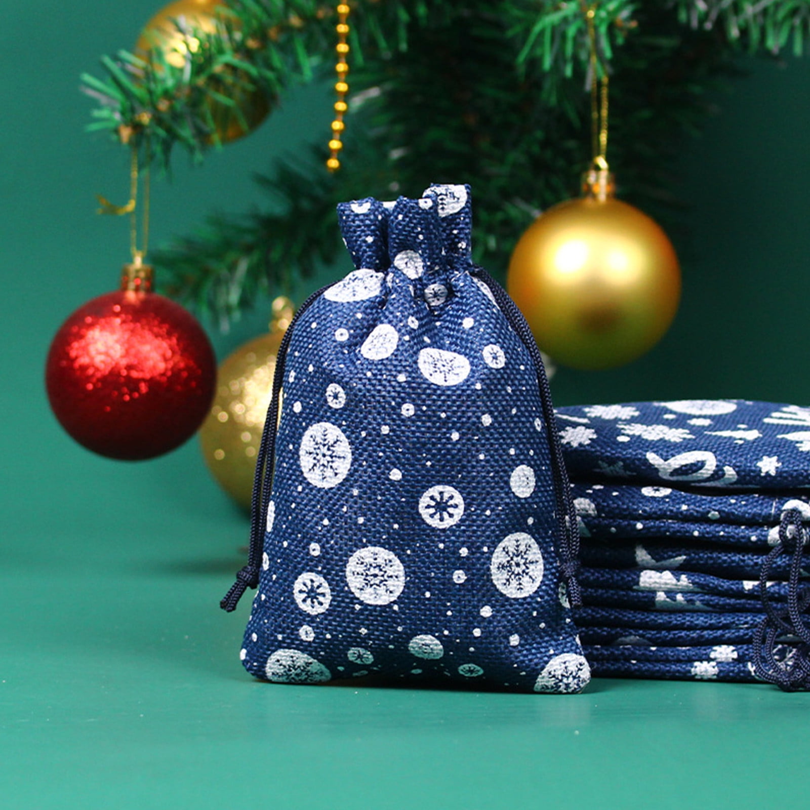 WUJDF Mini Small Gift Bags with Drawstring - Christmas Gift Bags,Candy ...