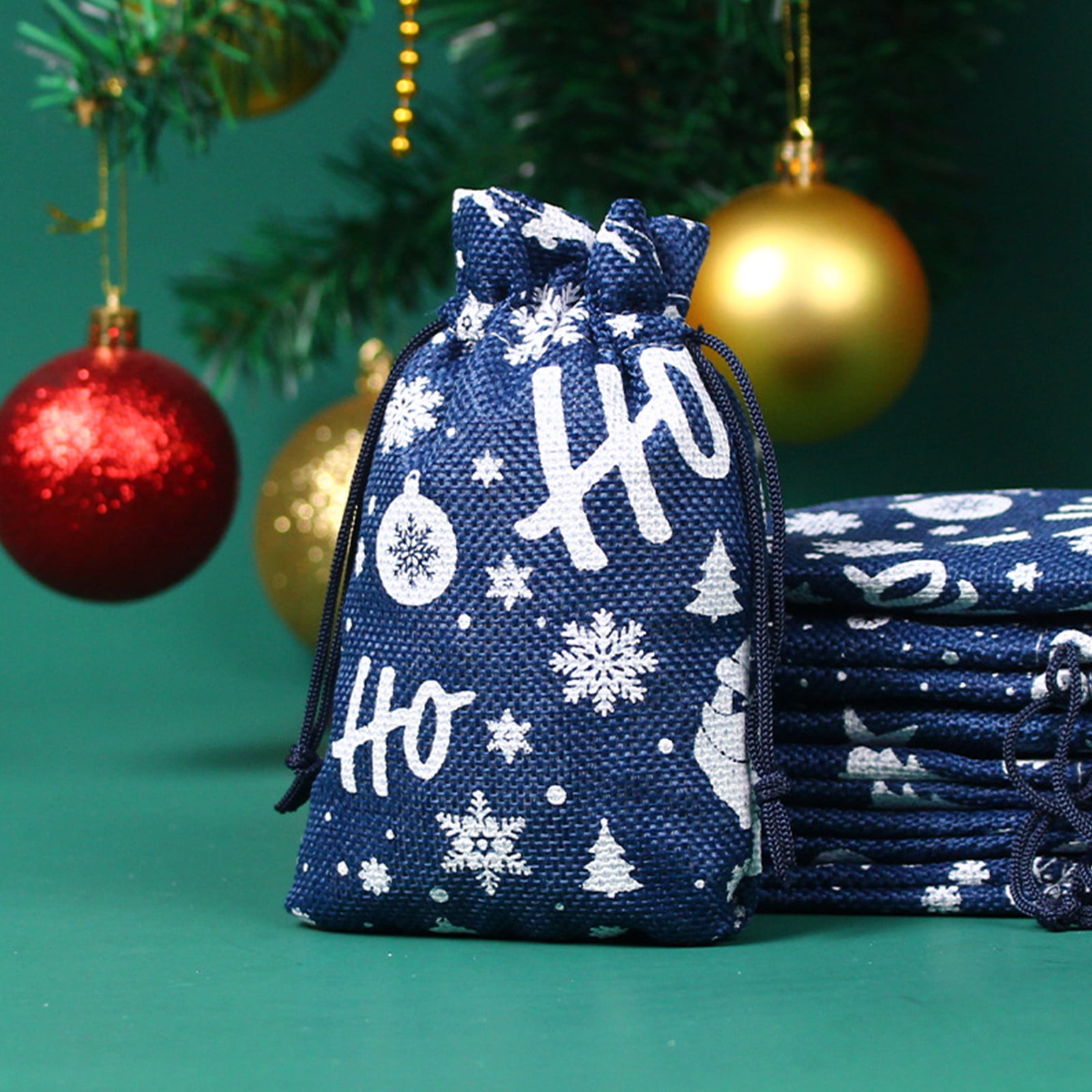 WUJDF Mini Small Gift Bags with Drawstring - Christmas Gift Bags,Candy ...