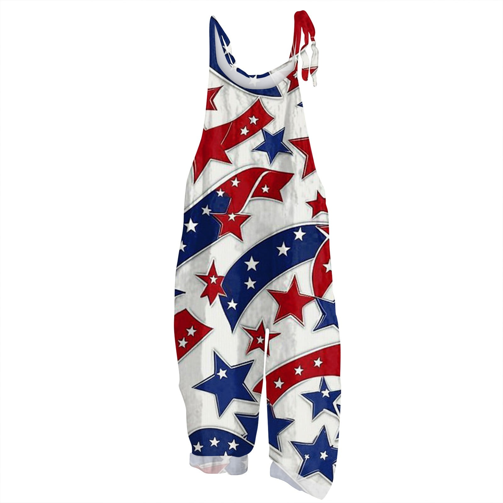WULMLEO 4th Of July Overall for Women 1776 Patriotic Sleeveless Usa ...