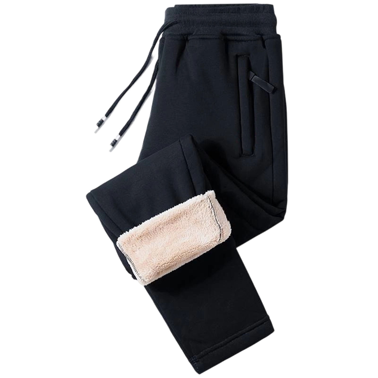 WULMLEO Fleece Lined Sweatpants Women Winter Warm Thermal Pants Sherpa ...