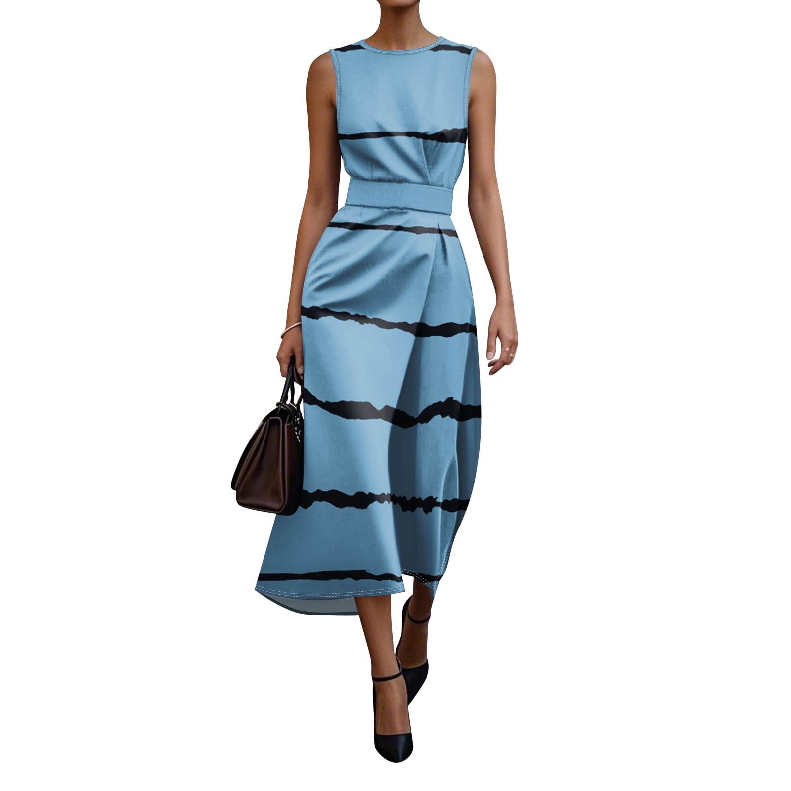WULMLEO Formal Dresses for Women 2025 Wedding Guest Dress Sleeveless ...