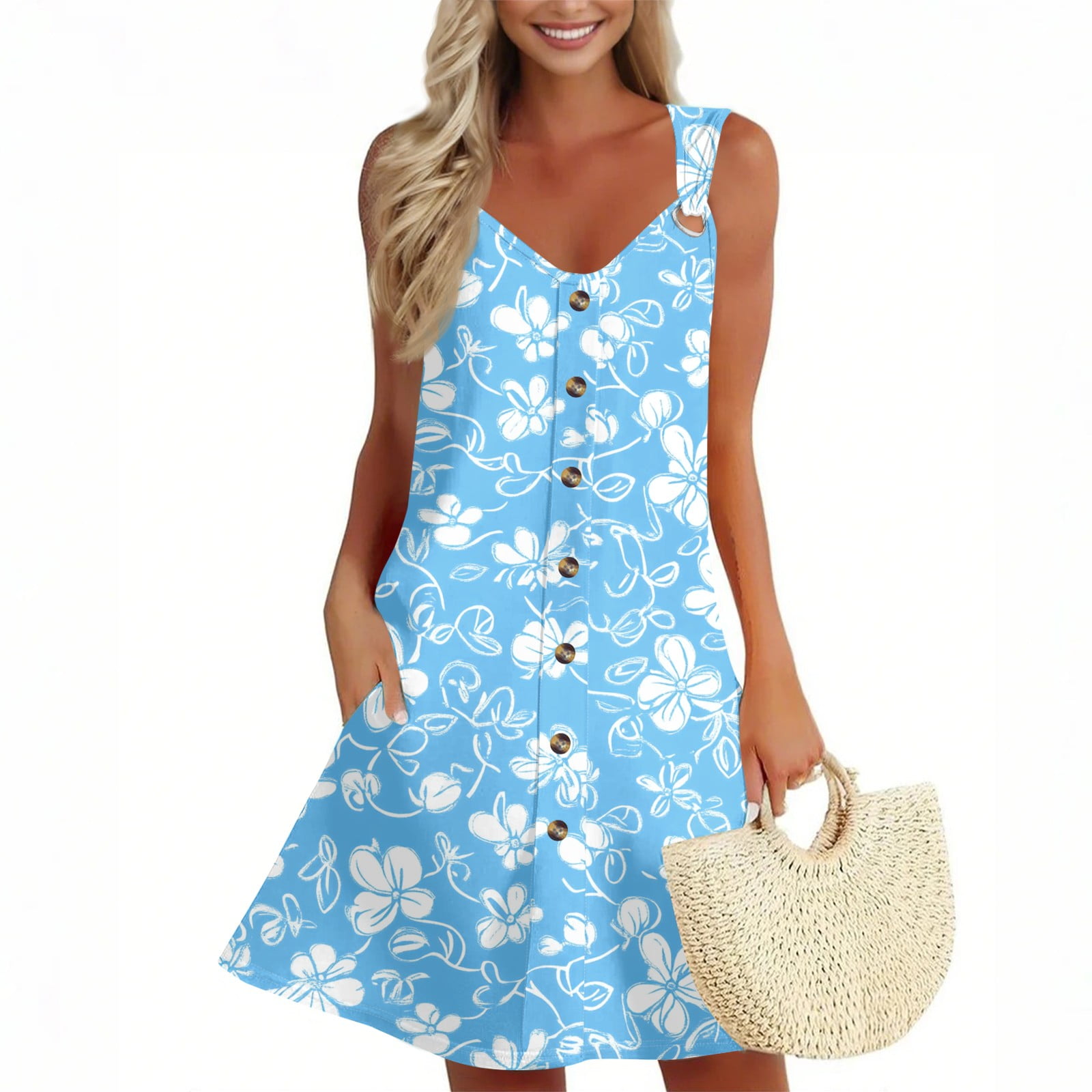 WULMLEO Summer Dresses for Women 2025 Sundresses Beach Swimsuit ...