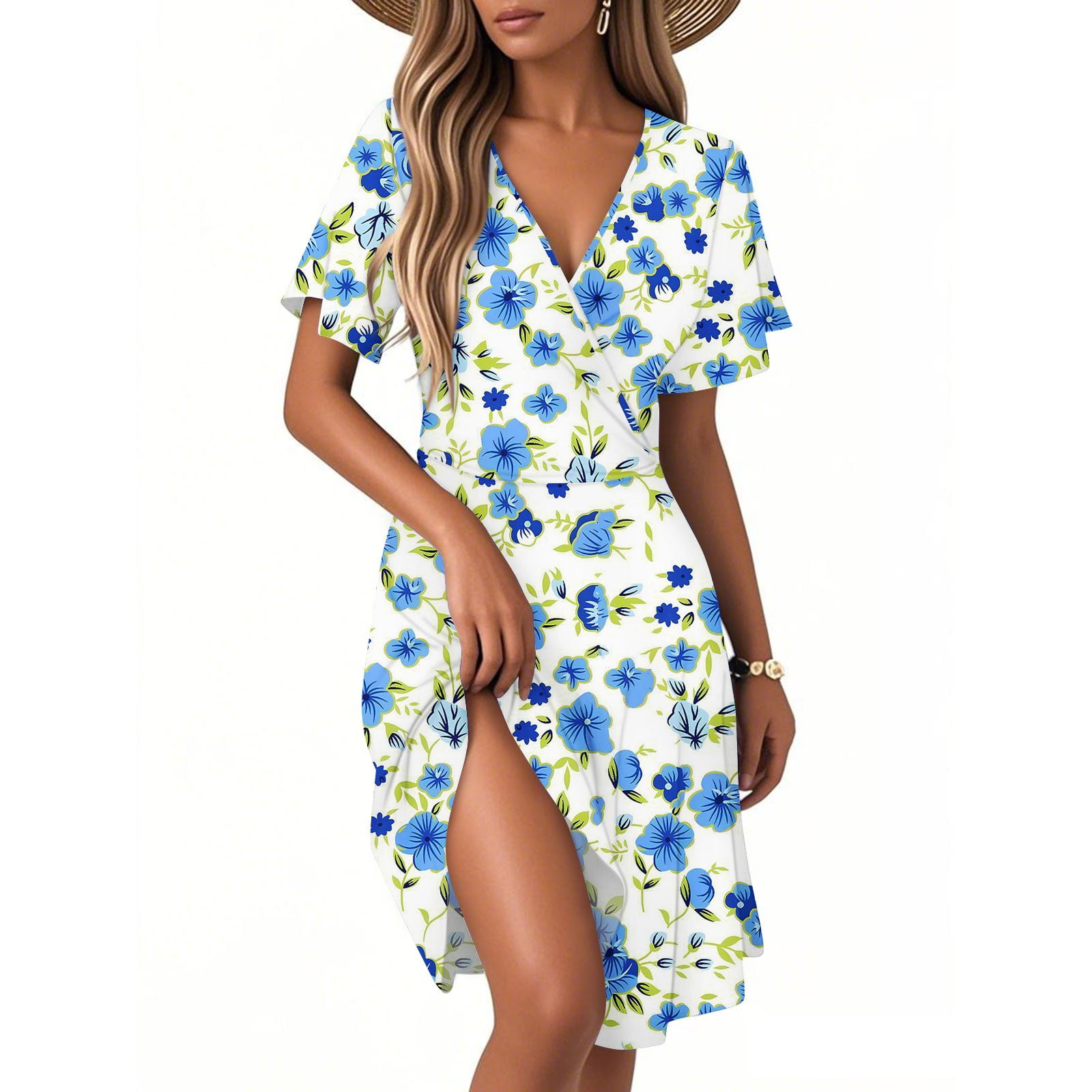 WULMLEO Summer Dresses for Women 2025 Vacation Elegant Classy Short ...