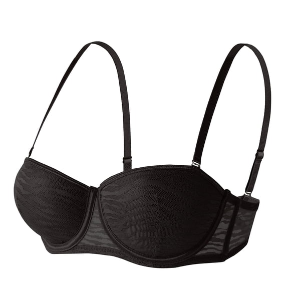 WULMLEO Women's Sheer Mesh Balconette Bra, Underwire Support Bra with ...