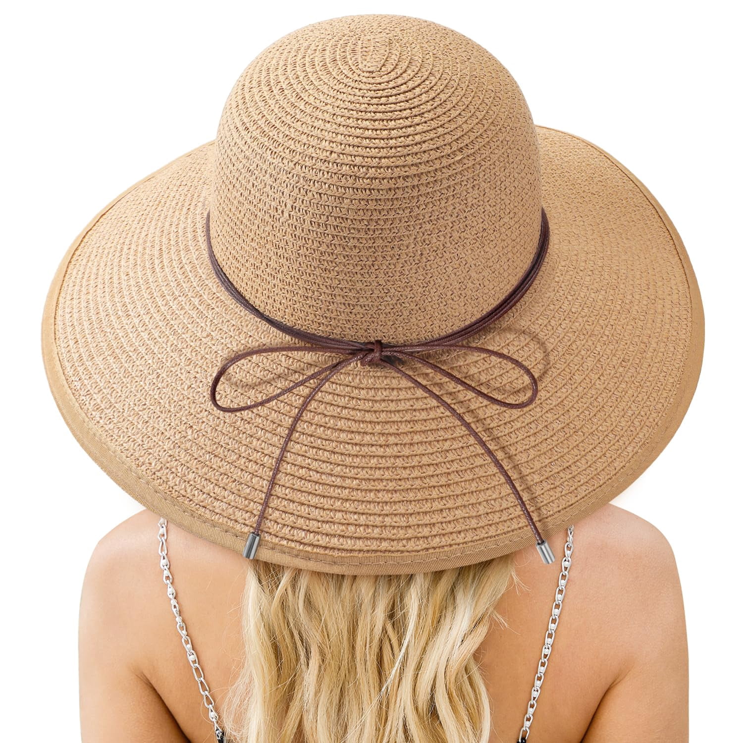 WUODHTW Beach Sun Hats for Women, Straw Hat for Women, Womens Sun Hat ...