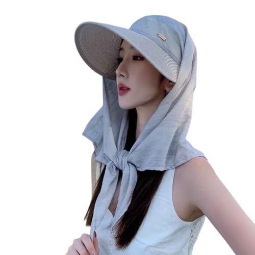 WUODHTW Sun Hats for Women Sun Protection Wide Brim Shawl with Neck ...