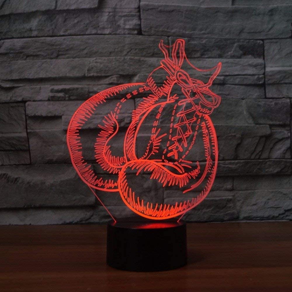 WUQUAN-3D Boxing Gloves Night Light 16 Colors Changing USB Powered ...