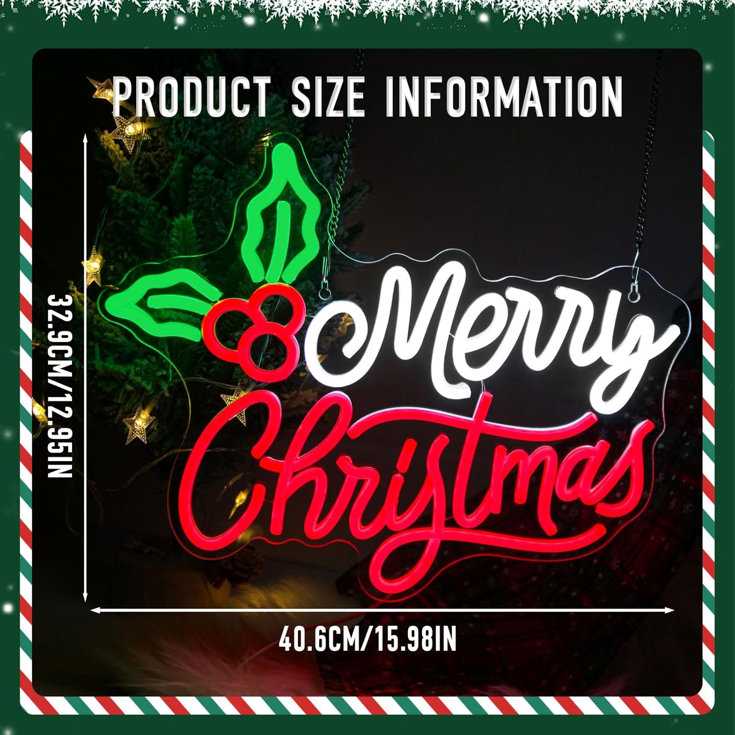 WUQUAN-Merry Christmas Neon Signs Dimmable Christmas Led Light Sign ...