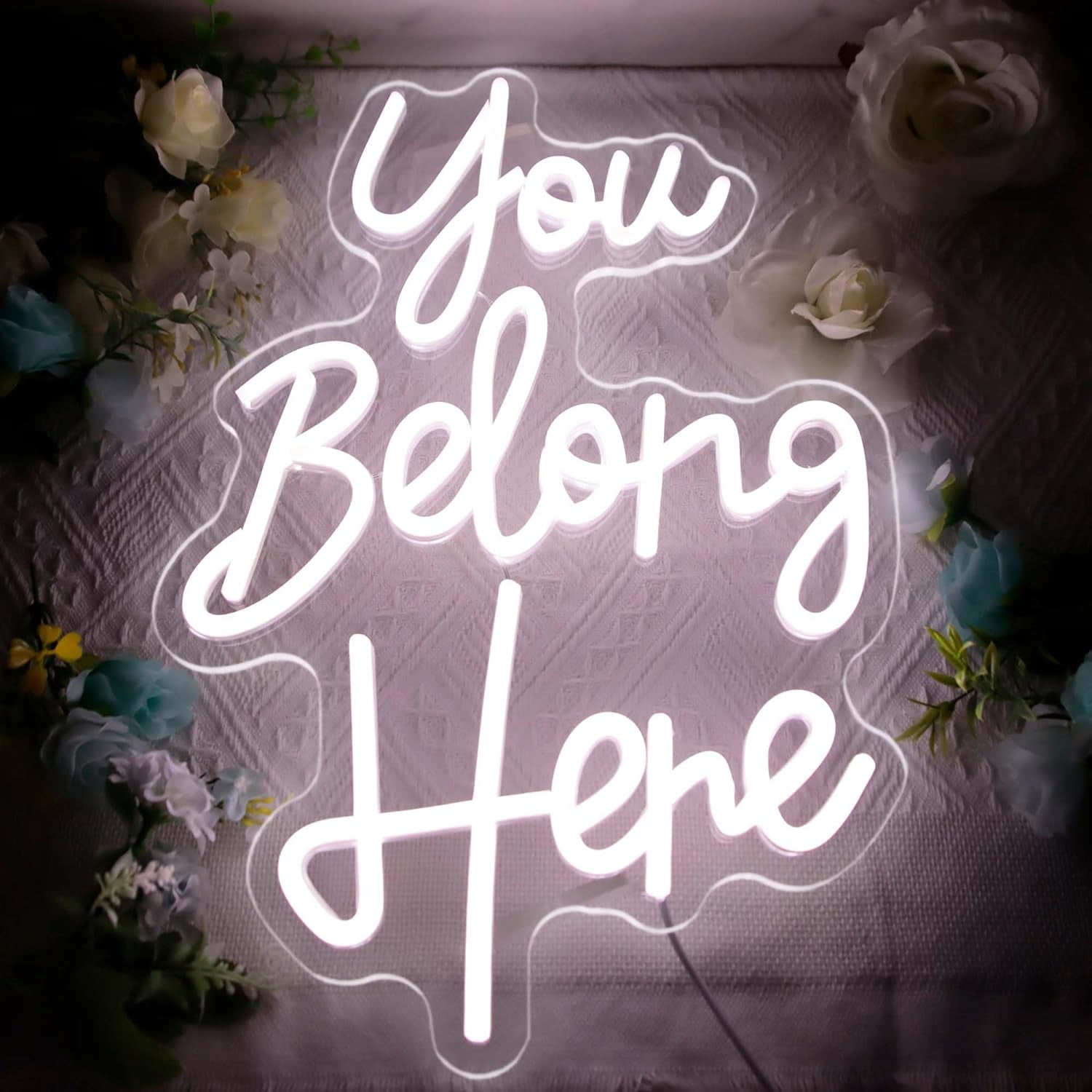WUQUAN-You Belong Here Neon Signs for Wall Decor, Motivational Neon ...