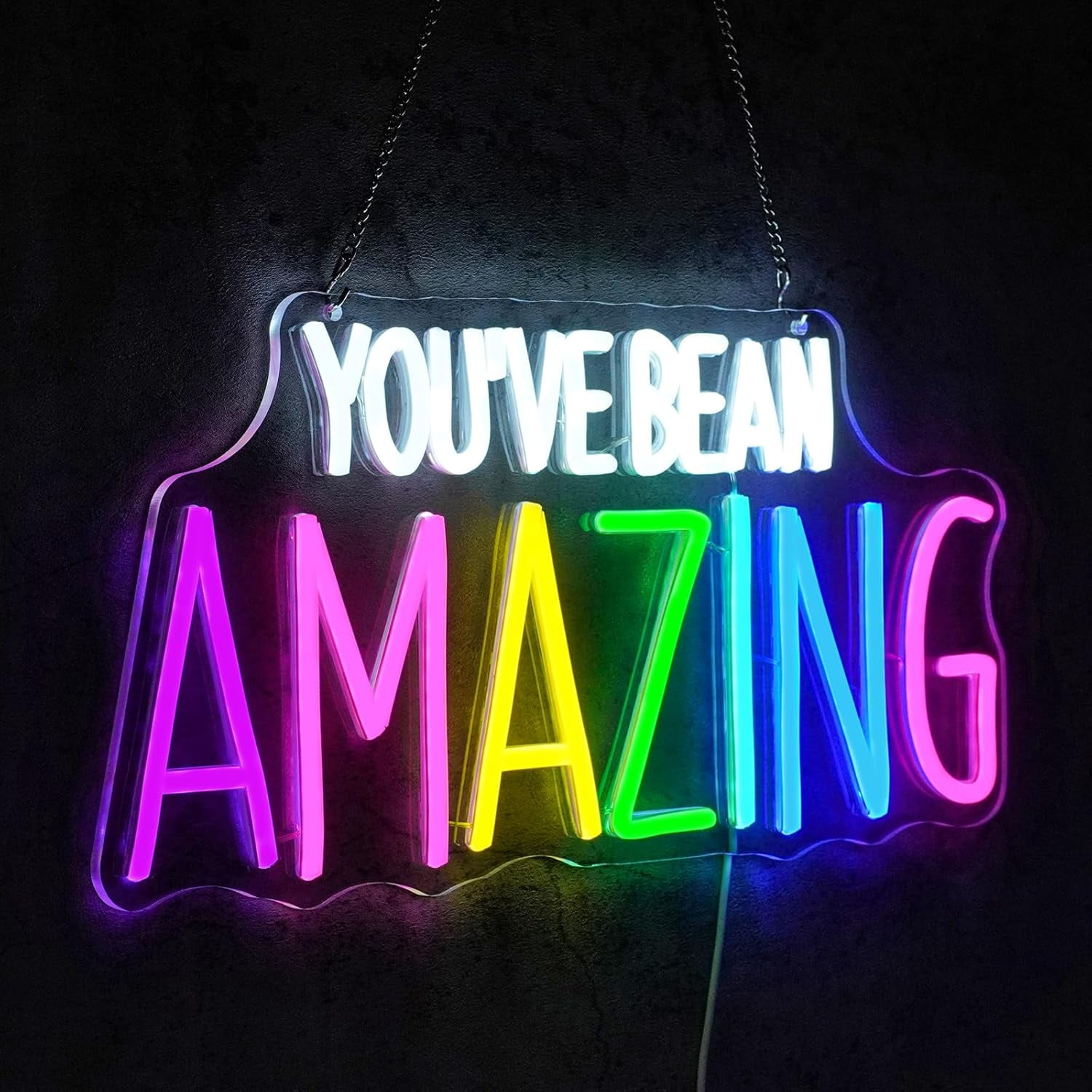 WUQUAN-You've Bean Amazing Neon Sign for Wall Decor Dimmable Positive ...