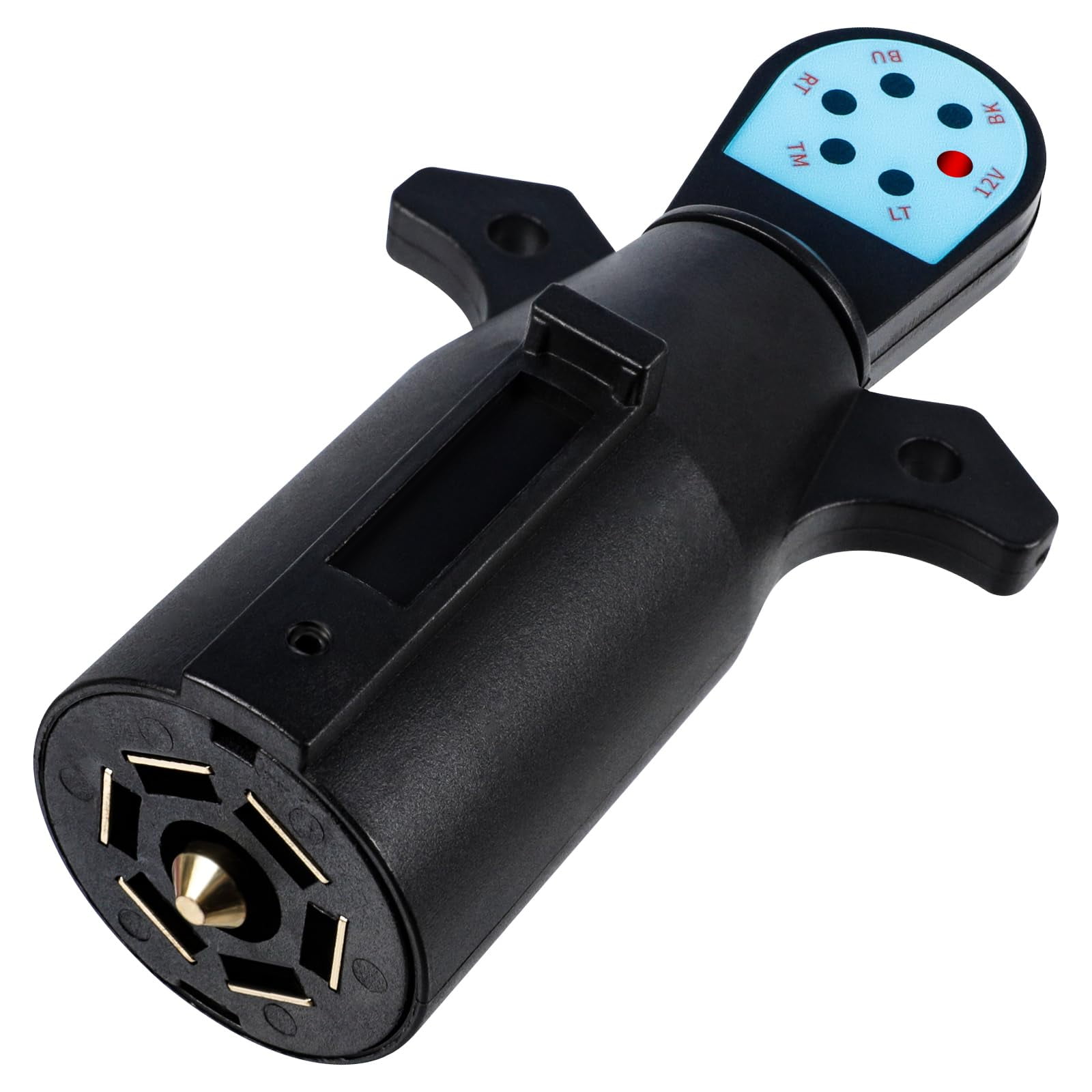 WUSHIXAN Trailer Light Tester, RRF12 7 Pin Trailer Plug Testerwith Red ...