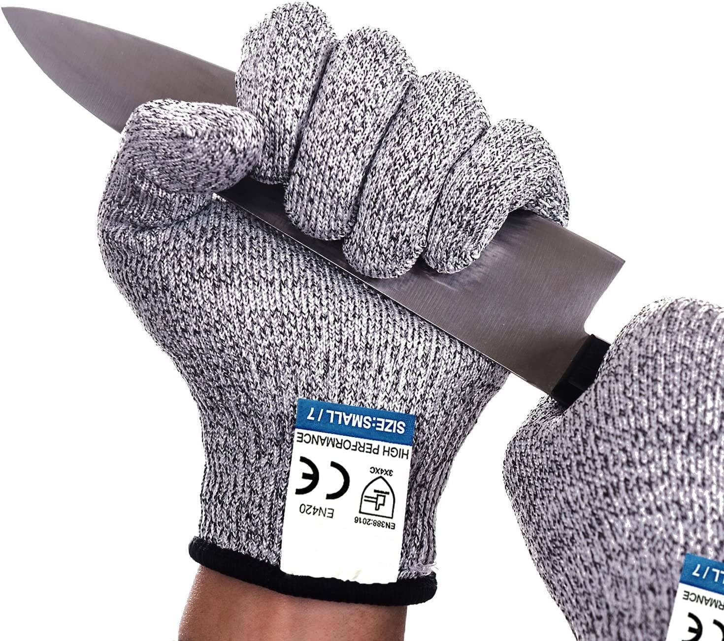 Large Cut Resistant Gloves Food Grade Level 5 Protection for Kitchen ...