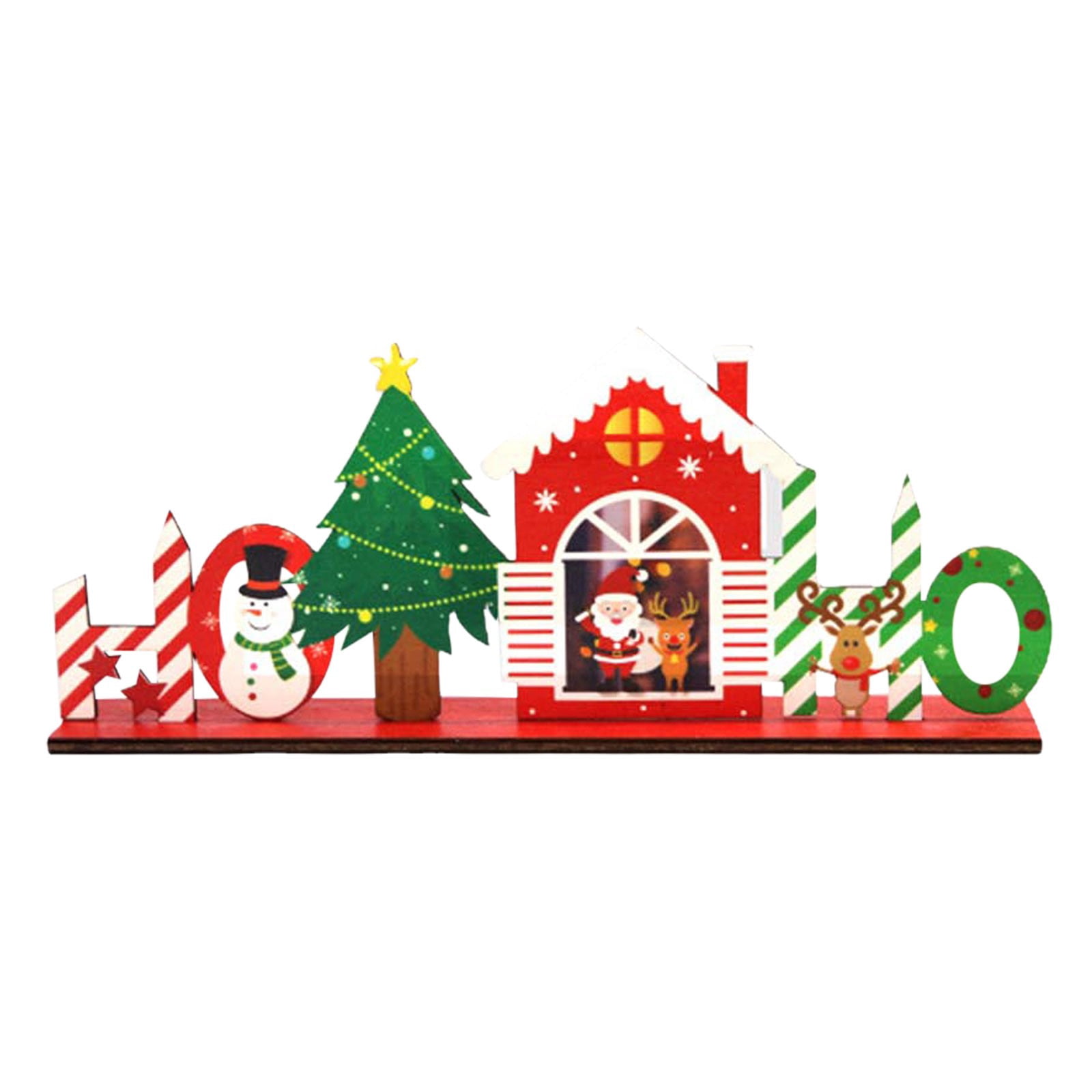 WUSUOWEI 2026 Christmas Snowman Wooden Table Art Decor Merry Christmas ...