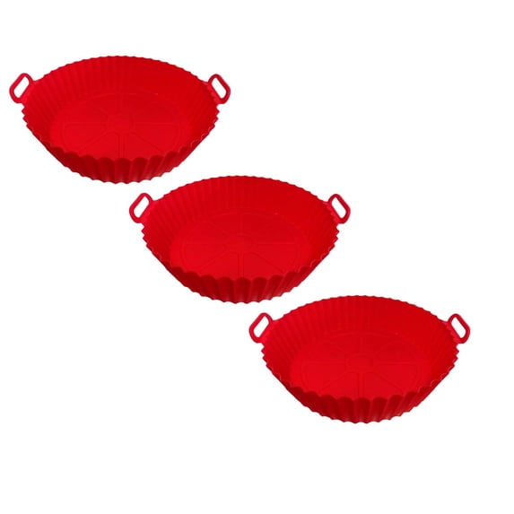 WUSUOWEI 3 Pack Reusable AirFryer Liner 8 inch Round Silicone Baking ...