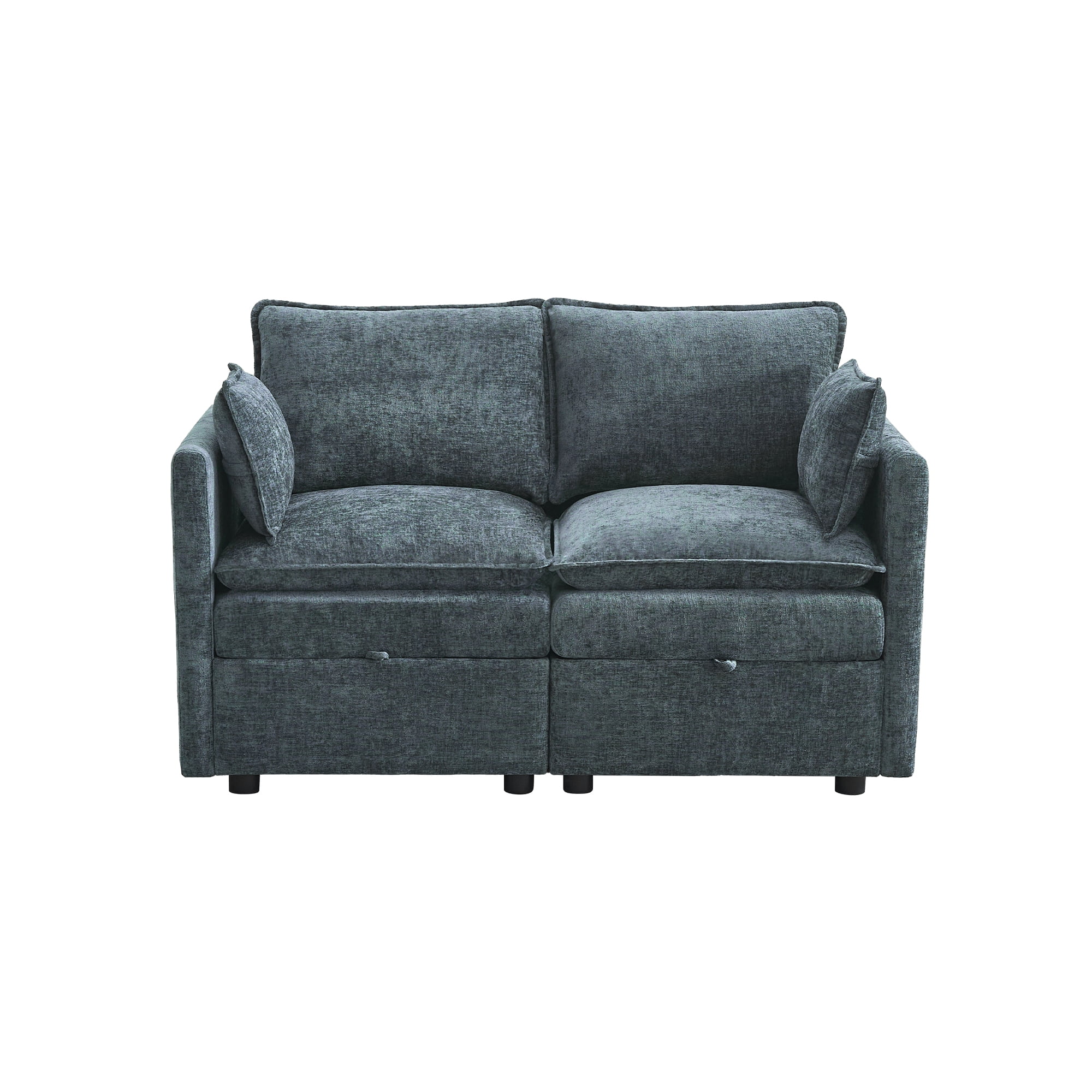 WUTUTUEE 55" Cloud Modular Loveseat Sofa with Storage, Modern ...