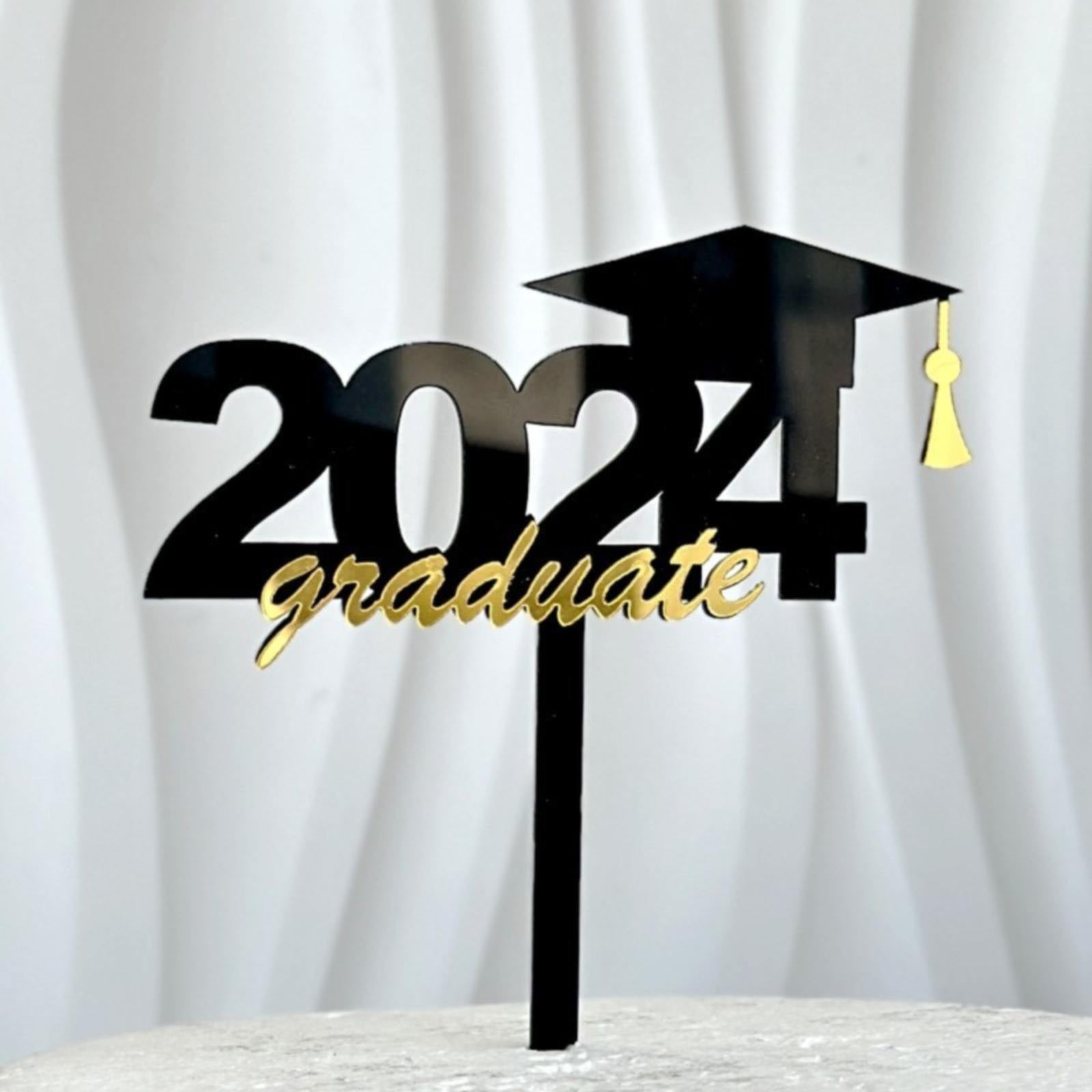 WUTYU 2024 Graduation Season Acrylic Cake Card Class of 2024 Graduation ...