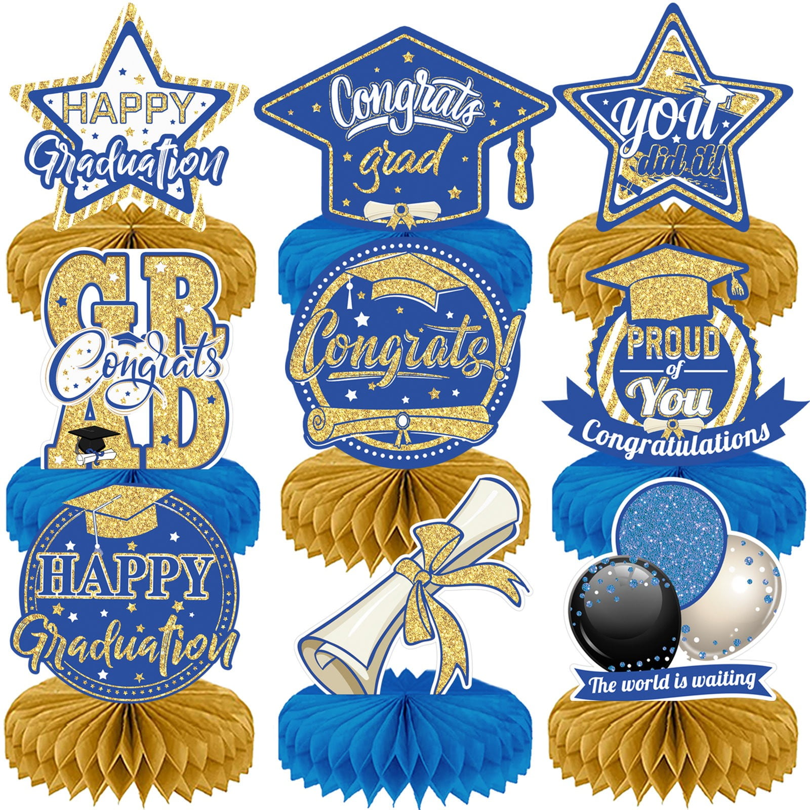 WUTYU Graduation Cap Honeycomb Balloon Garland Kit 2025 - DIY ...