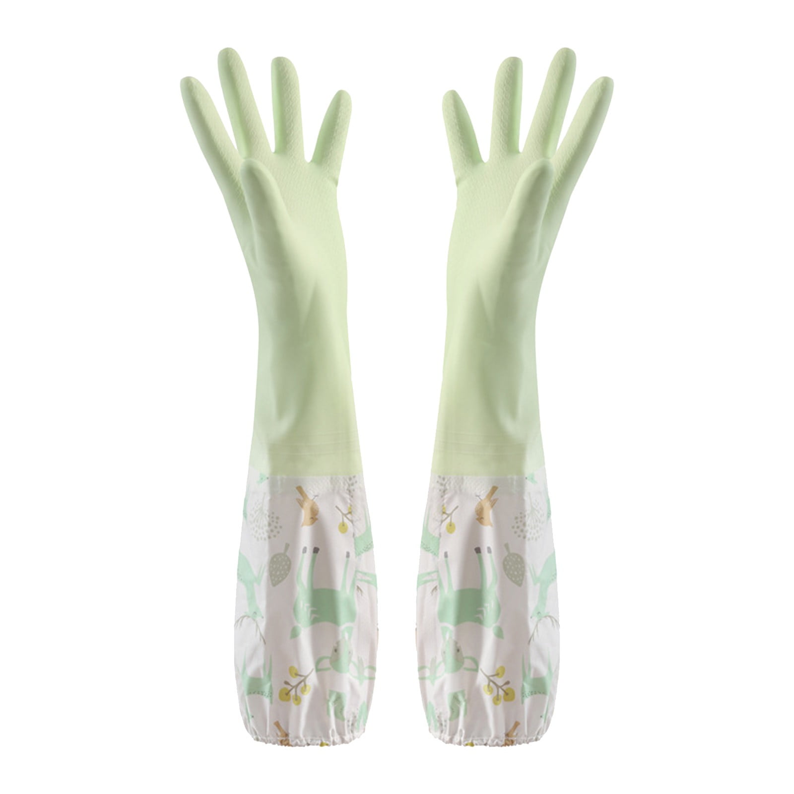 WUTYU Long Rubber Gloves Elbow Length Rubber Cleaning Gloves with ...