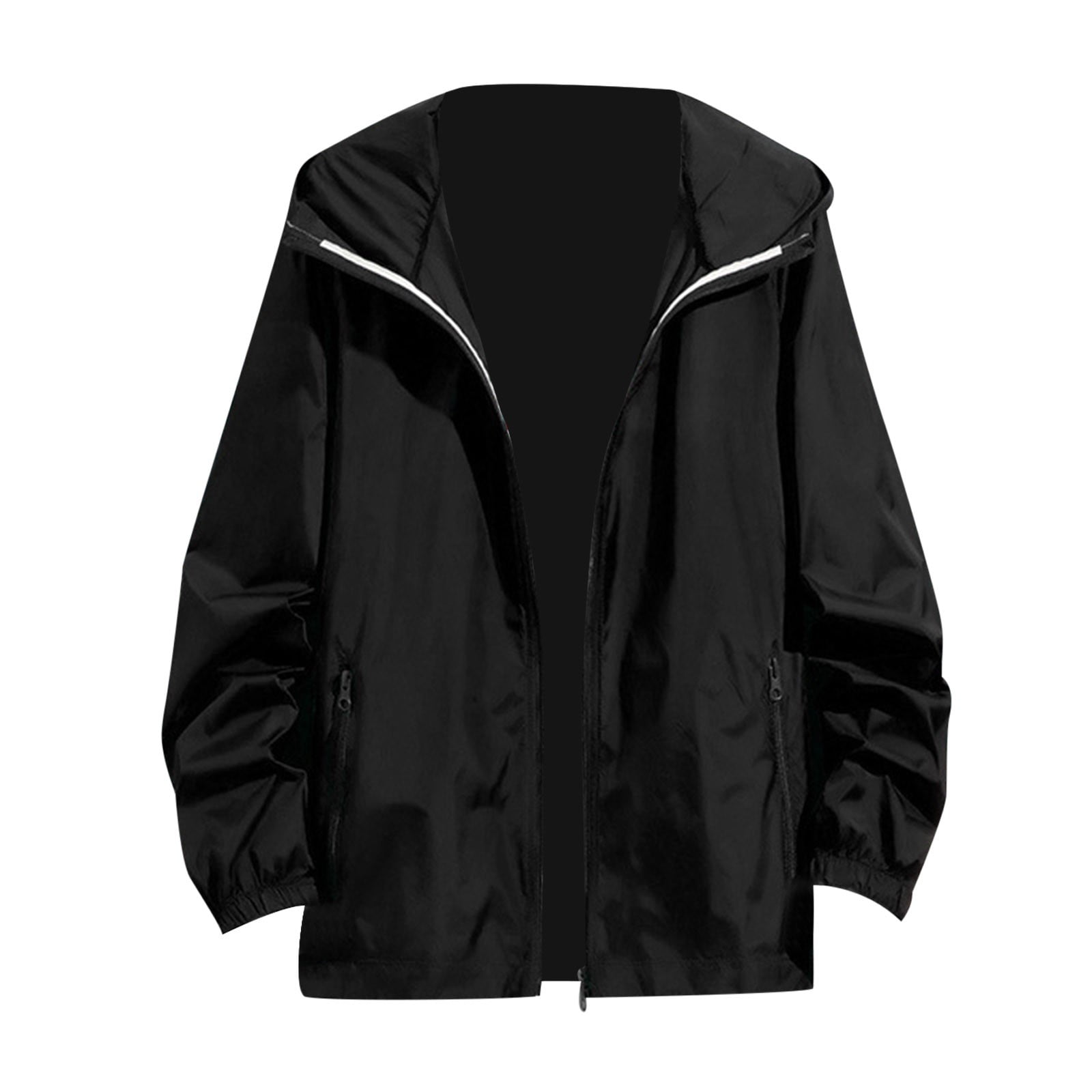 WUWUQF Men's Windbreaker Jacket, Lightweight Water-Resistant, Zipper ...