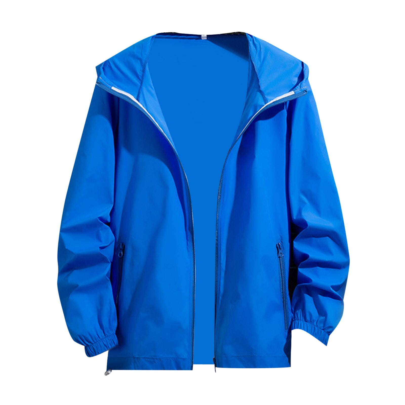 WUWUQF Men's Windbreaker Jacket, Lightweight Water-Resistant, Zipper ...