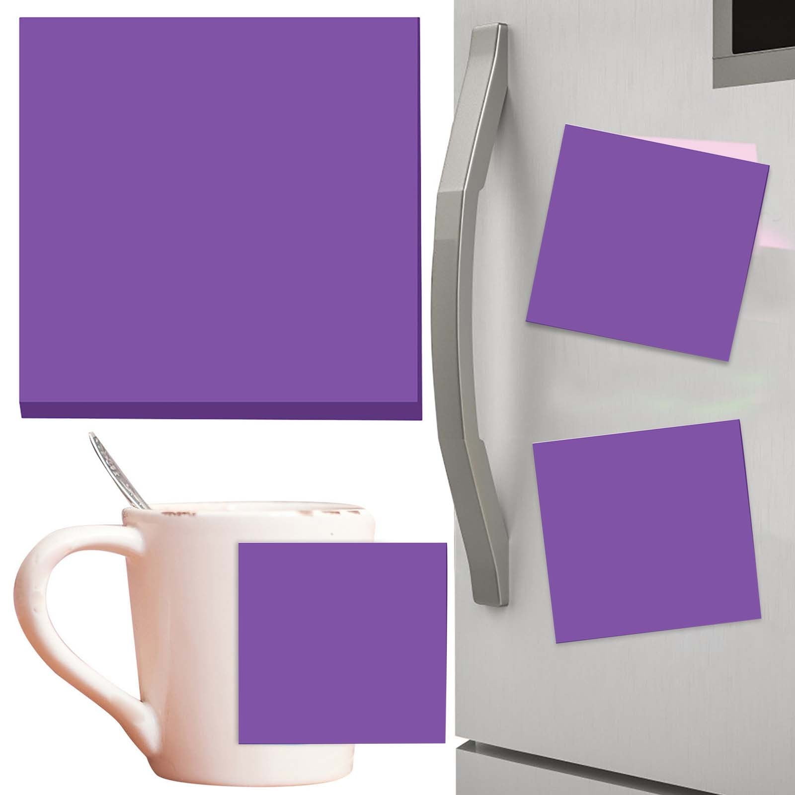 WUXIAB 4Pc Sticky Notes,Purple Adhesive Sticky Sheets Tearable Pads ...
