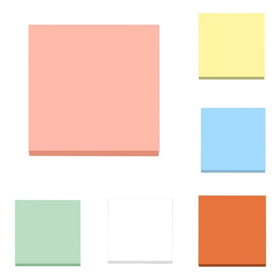 WUXIAB 8-Color Sticky Notes,Wrinkle-Resistant School Notes,Super Sticky ...
