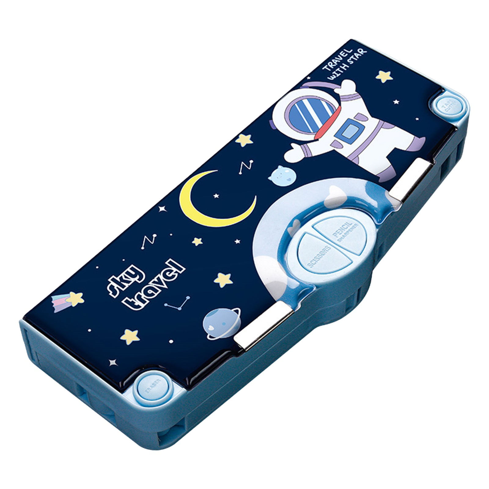 WUXIAB Astronaut Themed Multifunctional Pencil Case Perfect Organizer ...