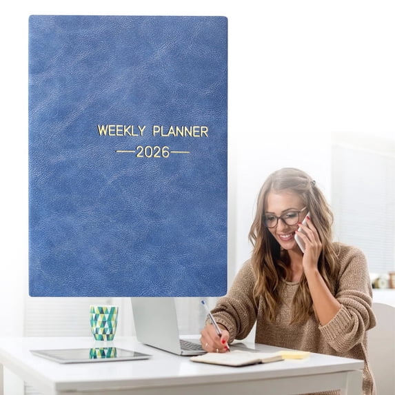 WUXIAB Classic Daily Planner,A5 Navy Easy-Write Planner For Smooth Note ...