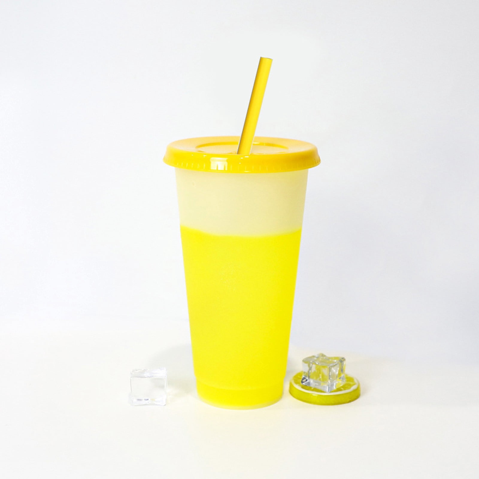 WUXIAB Color Changing Cups Plastic Tumblers with Lids and Straws for ...