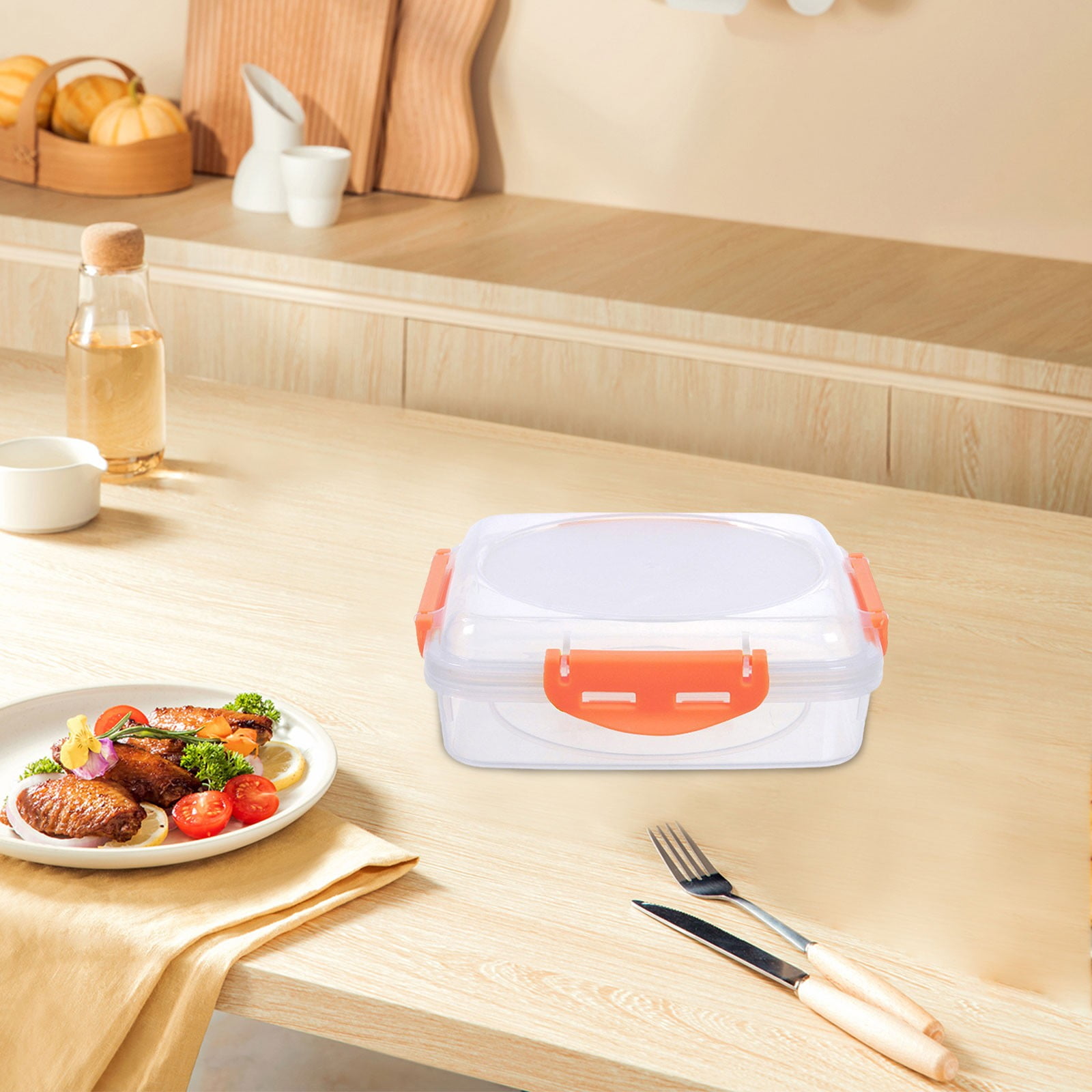 WUXIAB Food Grade Fresh Keeping Box Bread Rice Breakfast Sandwich Lunch ...