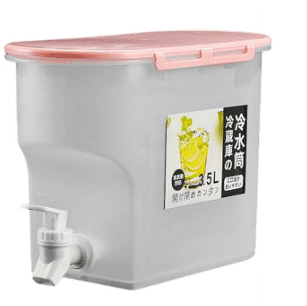 WUXIAB Fridge Drink Dispenser with Spigot,Leak-Proof Plastic Beverage ...