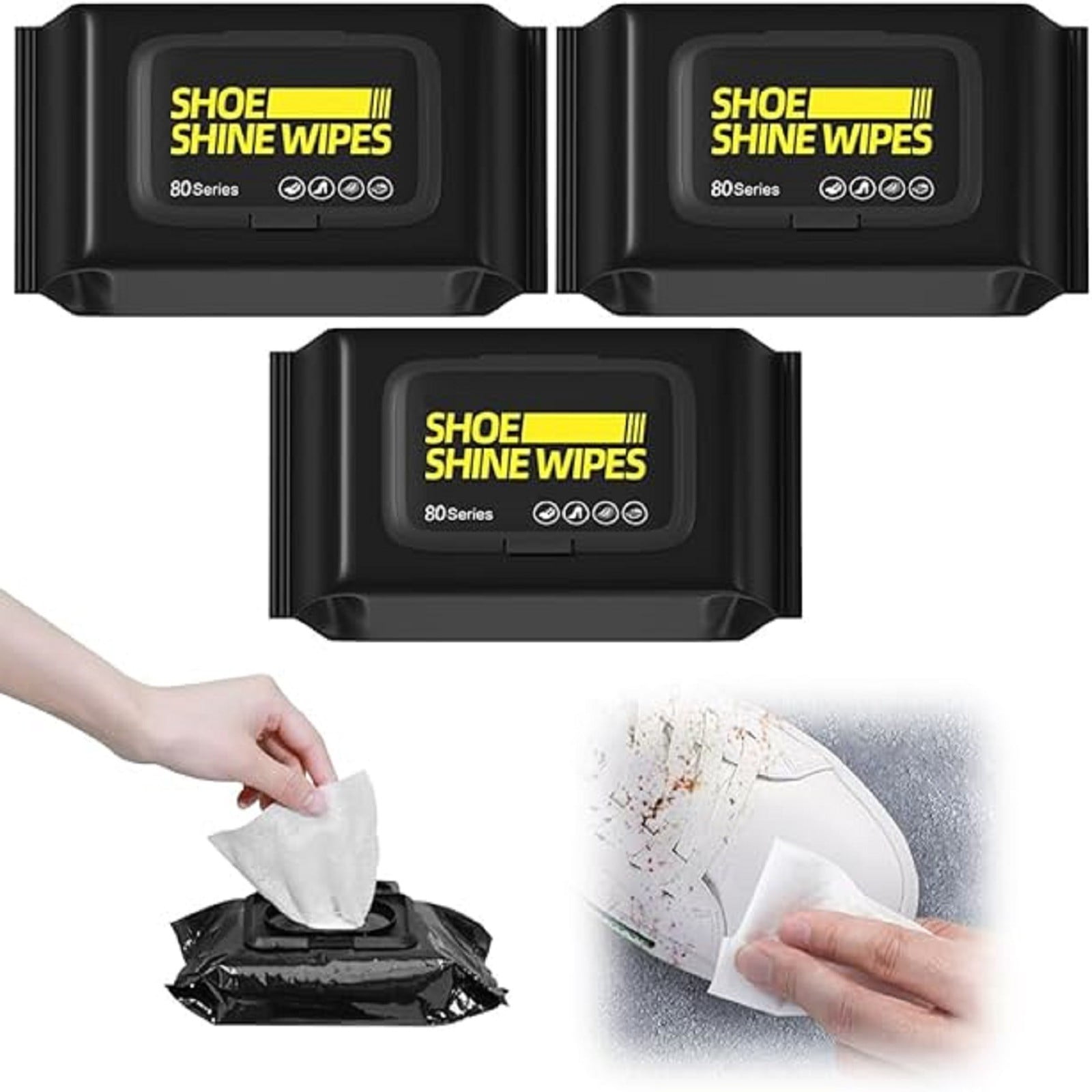 WUXIAB Portable Shoe Cleaning Wipe,Disposable Sneaker Wipe,Quick Stain ...