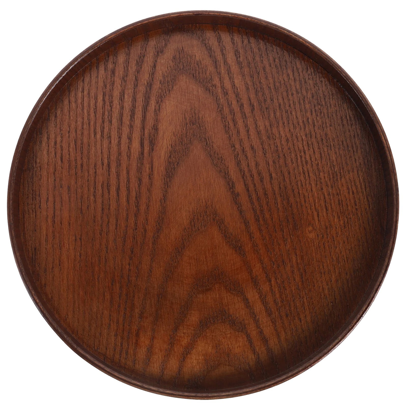 WUXIAB Round Wooden Pallet Acacia Wood Dinner Plate,Hand-Carved Wood ...