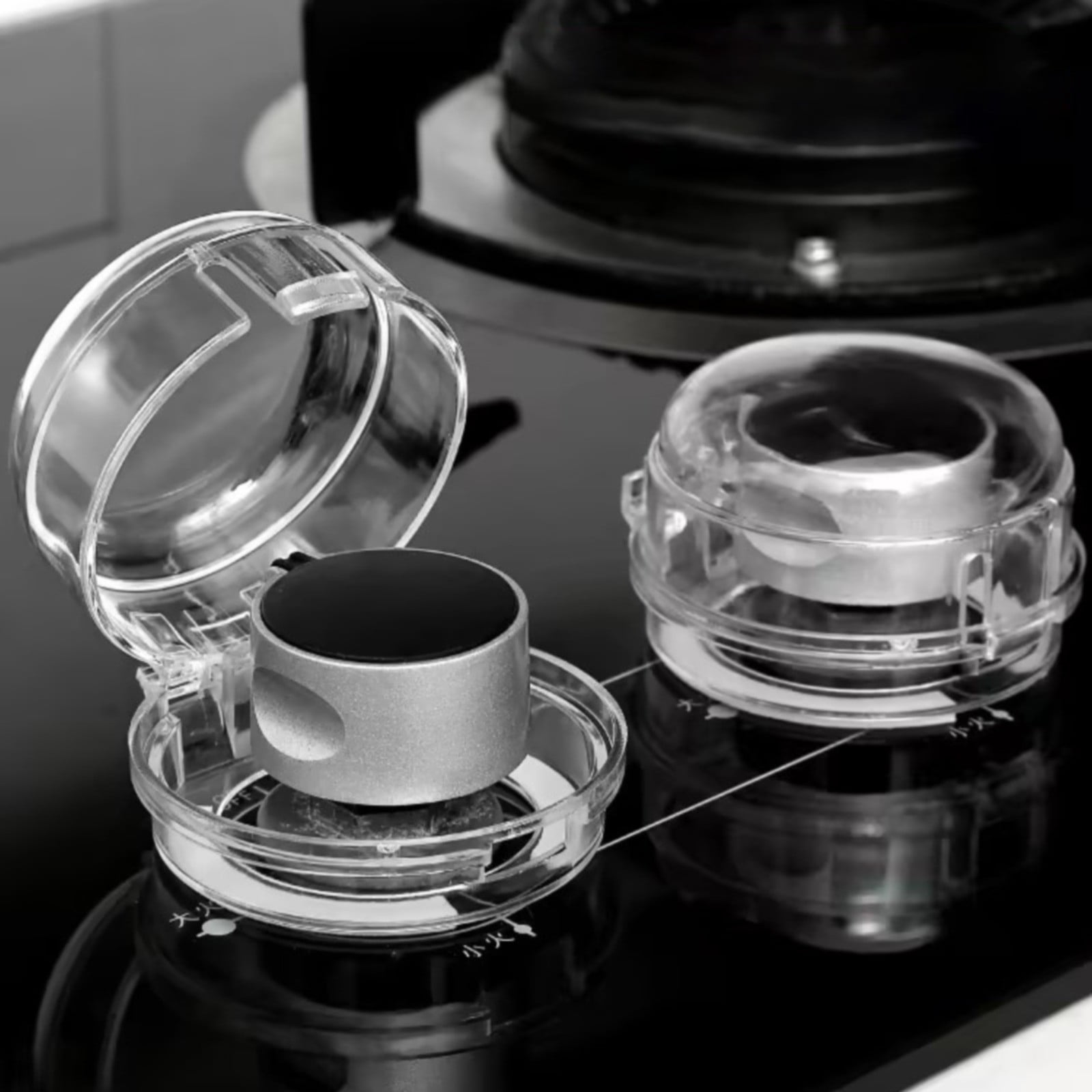 WUXIAB Stove Knob Safety Cover,Dual-Key Press Knob Lock,Two-Finger ...