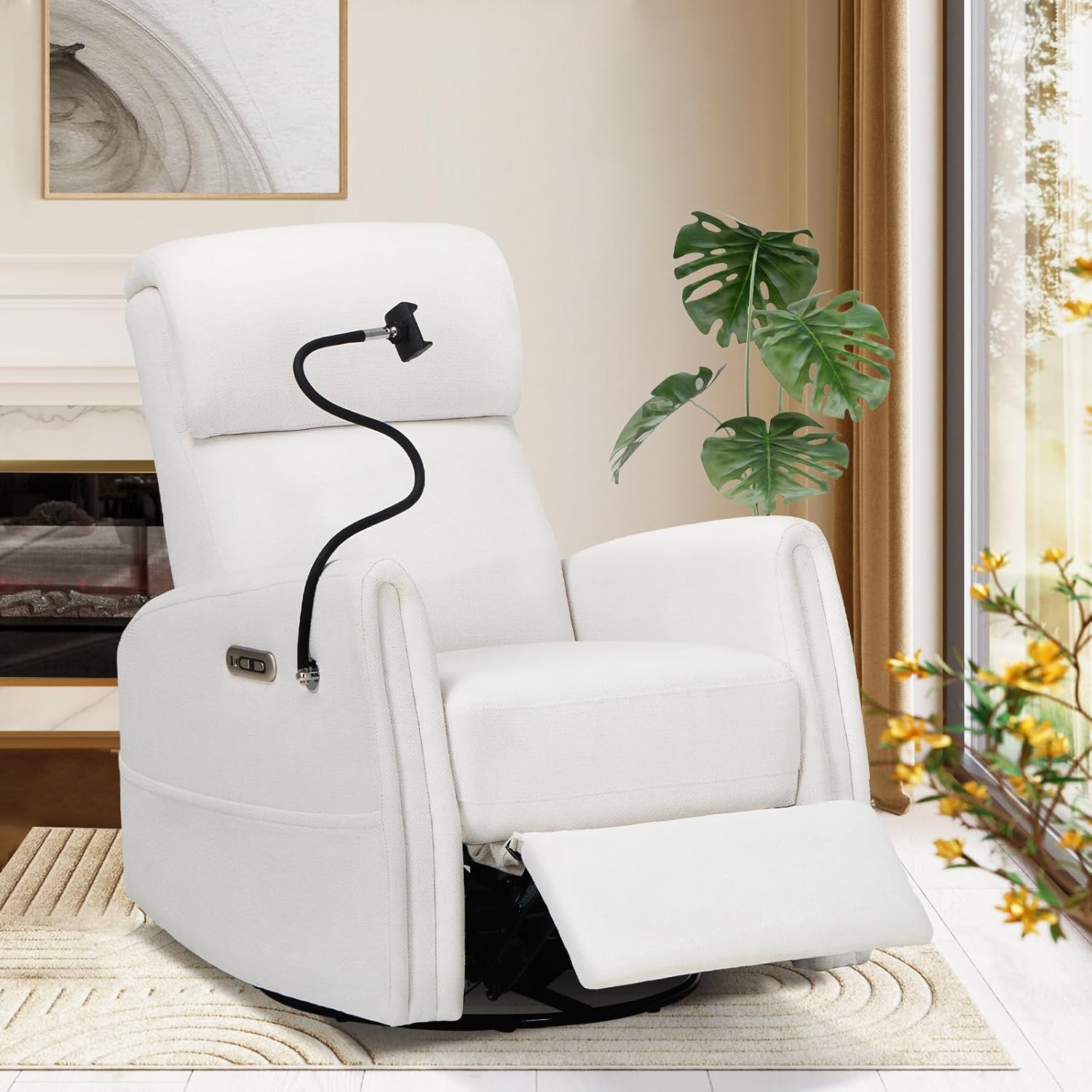 WUXIAOLU Power Recliner Chair Swivel Glider Rocker for Nursery ...