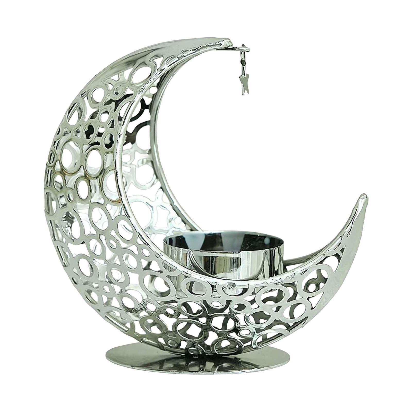 WUYVCG New Arrivals 2026 Golden Moon Shaped Candlestick Ornament with ...