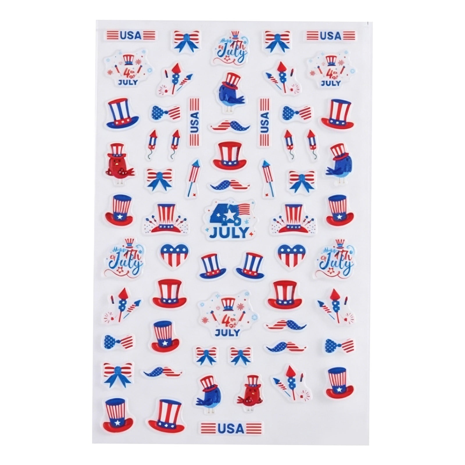 WUYVCG Under $5 4th of July Nail Stickers for Independence Day Stickers ...