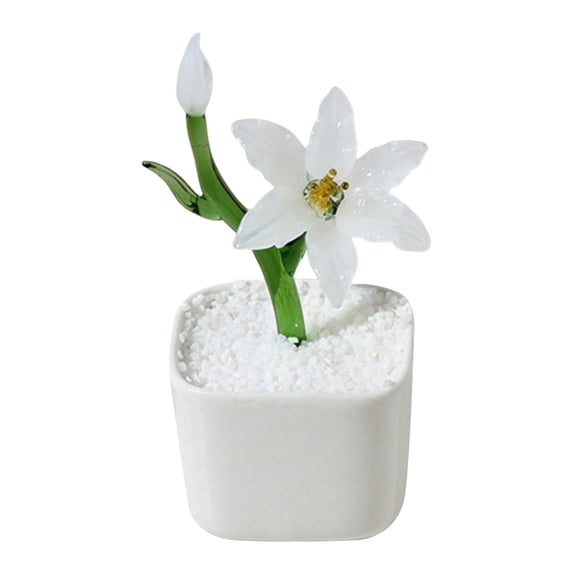 WUYVCG Under $5 Glass Artificial Plant Decorations | Small Glass ...