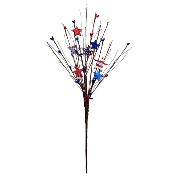 WUYVCG Under $5 Patriotic Artificial Berry Stem Picks White Blue And ...