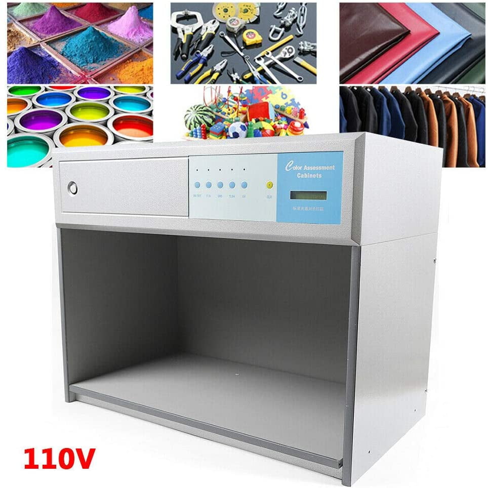 WUZSTAR Color Assessment Cabinet Enhanced Color Matching Box with 4 ...