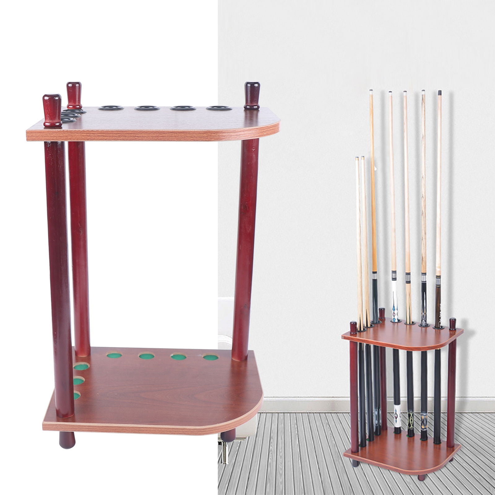 WUZSTAR Cue Racks 7 Holds Pool Cue Stick Rack Holder Floor Stand ...
