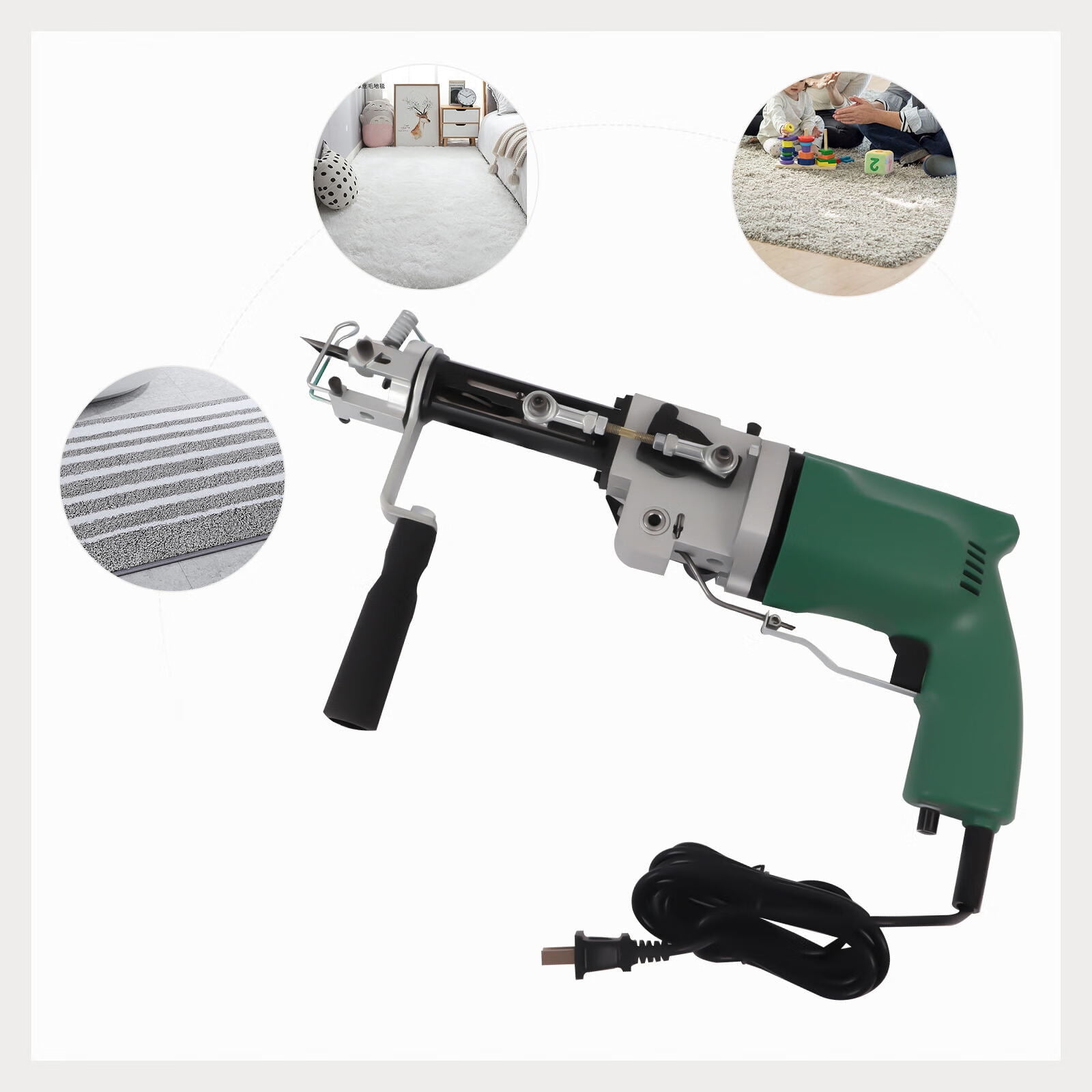 WUZSTAR Electric Carpet Tufting Gun 9-18mm Rug Tufting Machine for ...