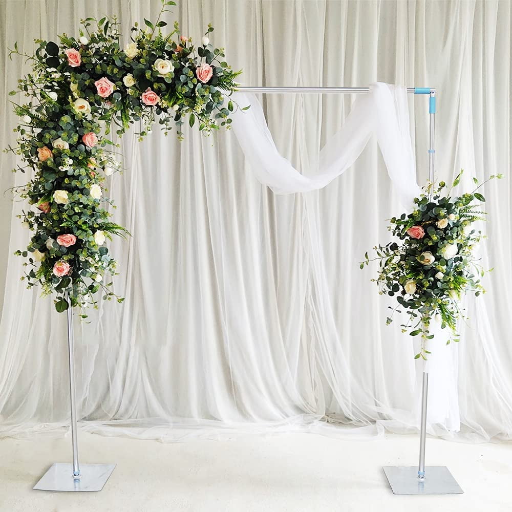 WUZSTAR Wedding Arch Stand Metal Square Photo Booth Backdrop Curtain ...