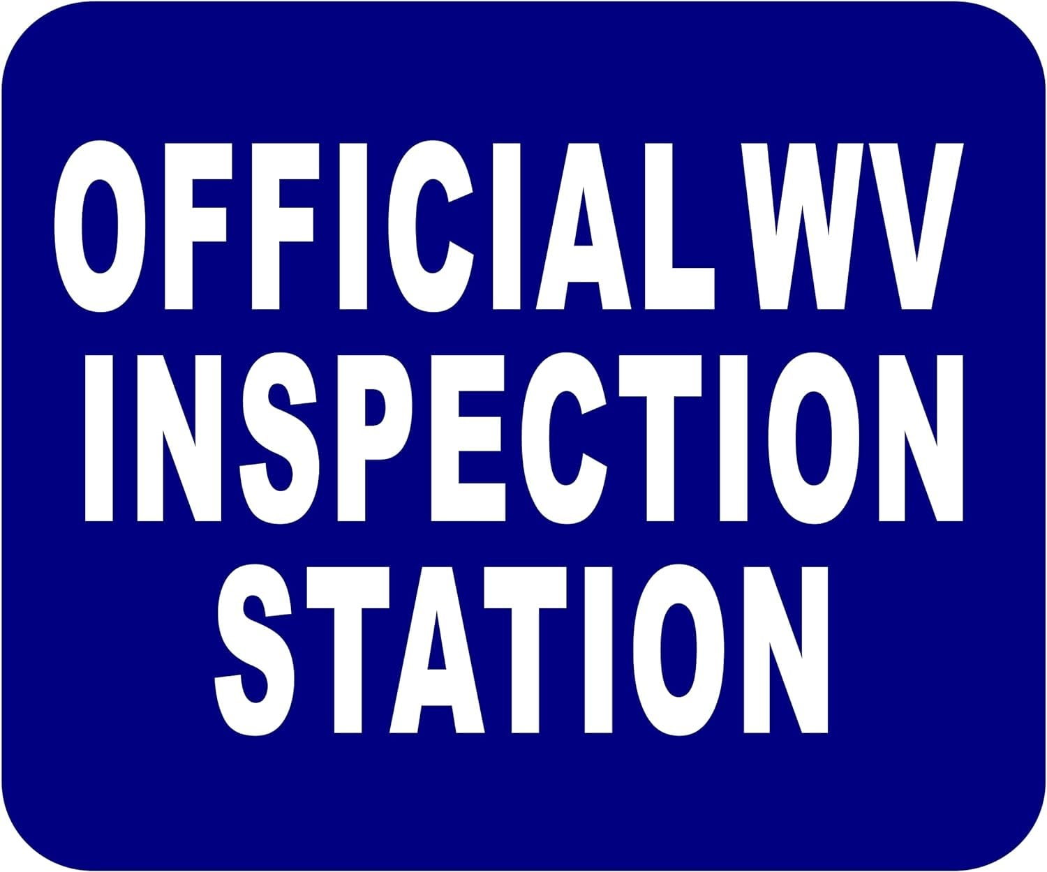 WV OFFICIAL INSPECTION STATION Aluminum Composite Sign, 20"x24 ...