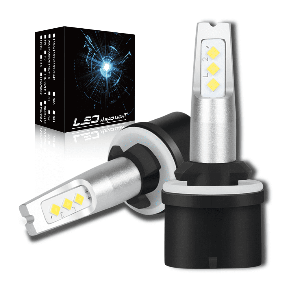 WVKVII 2PCS 880 LED Fog Light Bulb DRL 6000K White High Power 890 892 ...