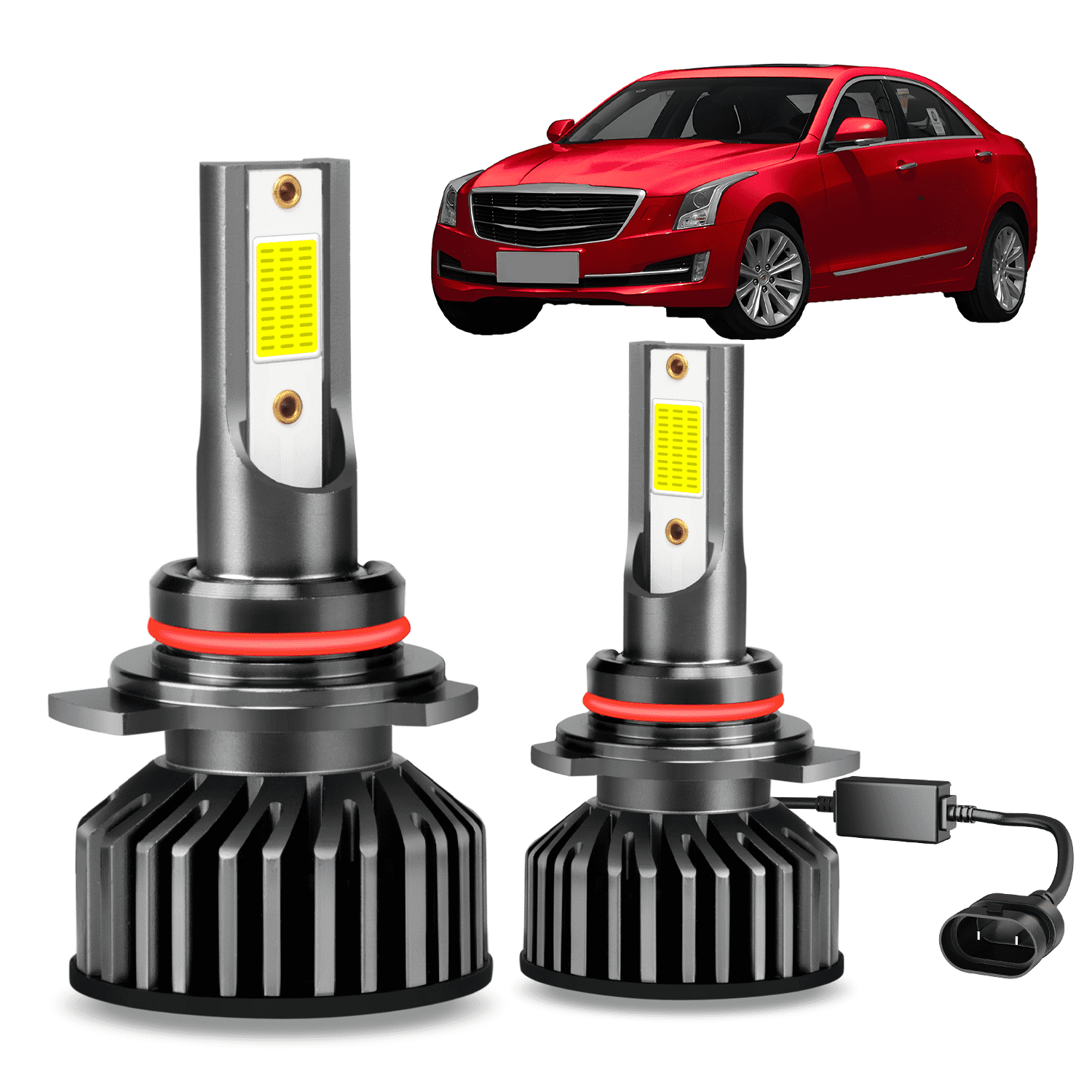 WVKVII 9012/HIR2 LED Headlight Bulbs for Cadillac ATS 2013-2019 High ...