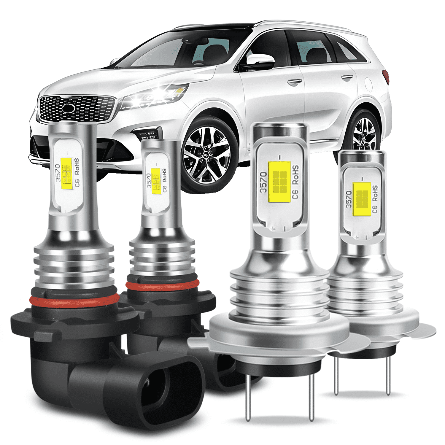 WVKVII For Kia Sorento 2019-2020 LED Headlights High Low Beam 4 Bulbs ...