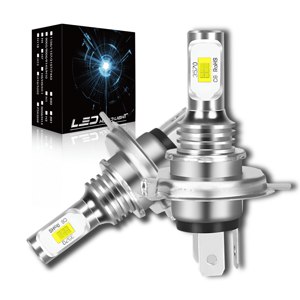 WVKVII H4 9003 LED Headlight Bulb CANBus Error Free High Low Beam Car Motorcycle 6000K White ...